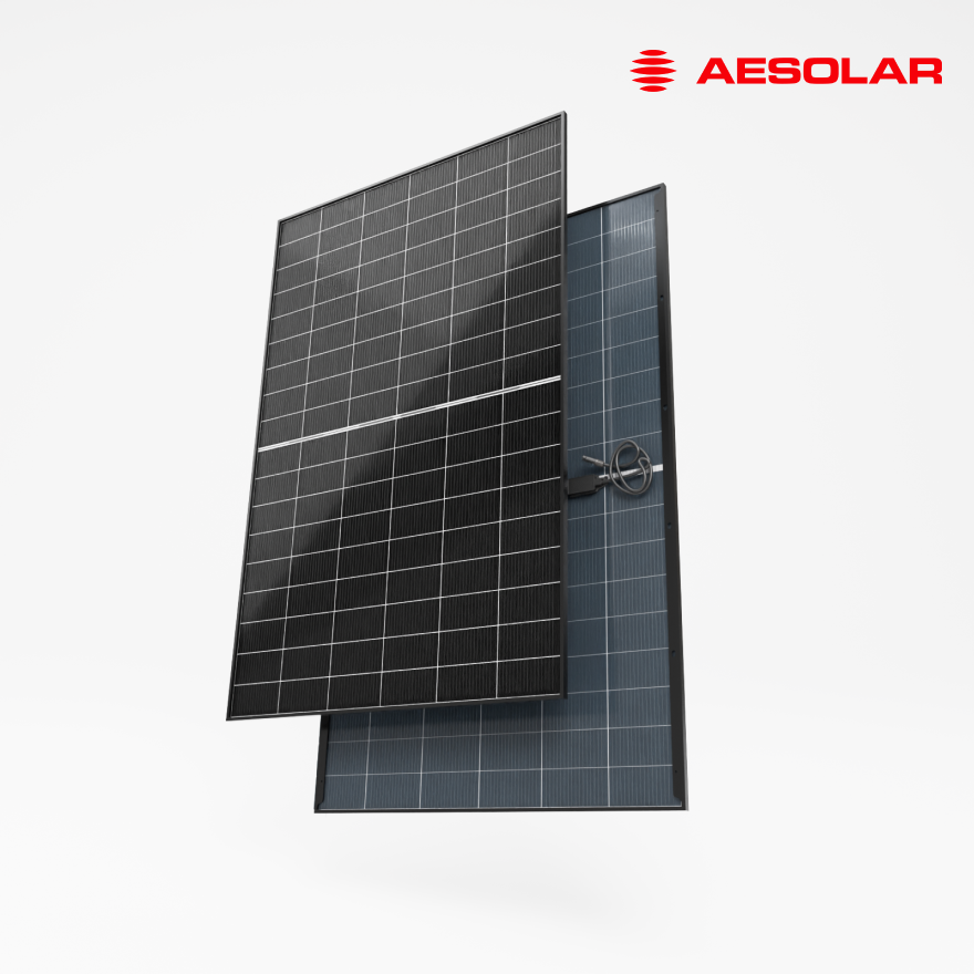 Pannello Solare AE Solar Meteor Black Frame bifacial 450 Wp